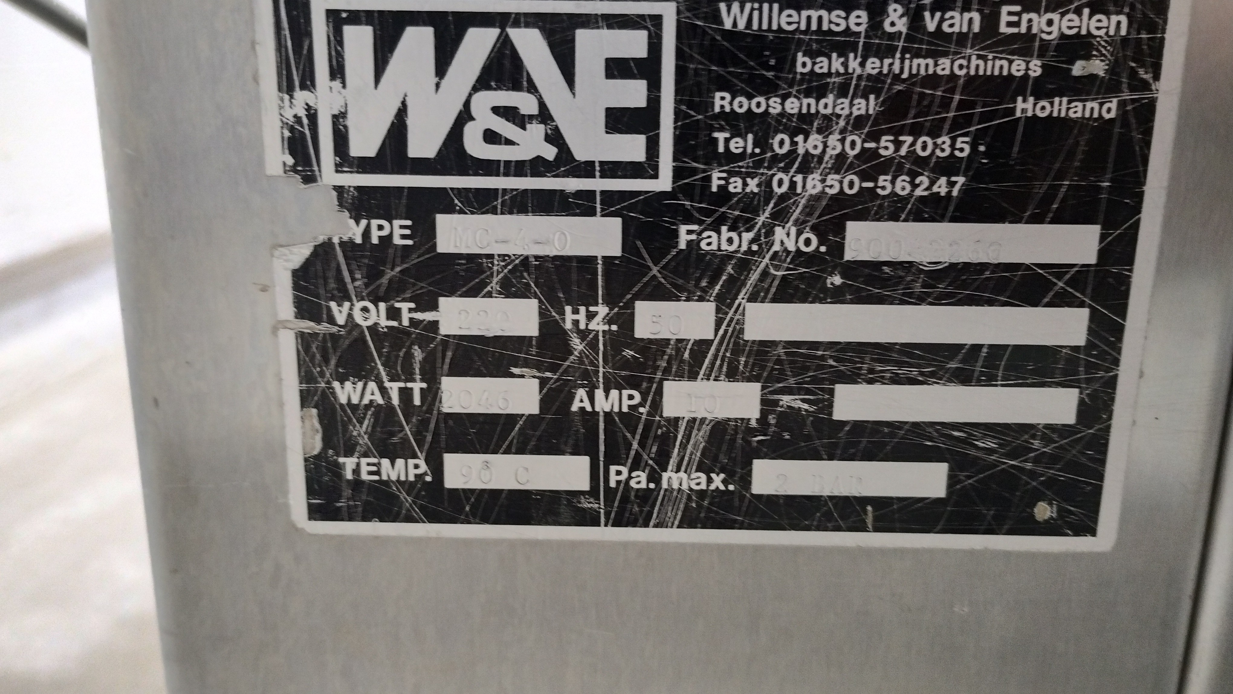 Jelly spraying machine willemse en van engelen MC-4-0 for sale used ...